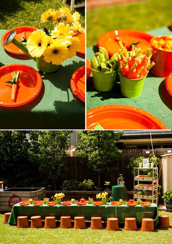Insanely Creative Veggie Patch Birthday Party // Hostess with the Mostess®