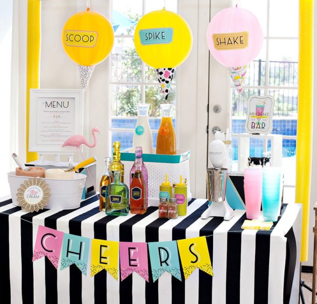 Retro Fun for Grown Ups: A Cocktail Milkshake Bar! // Hostess with the ...