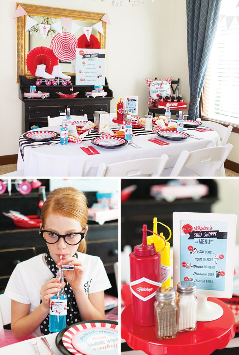 Retro Soda Shoppe Birthday Party // Hostess with the Mostess®