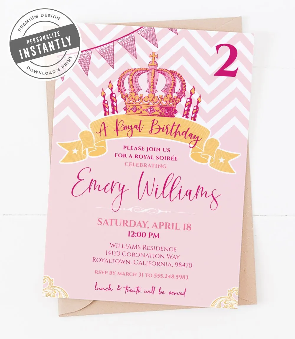 Princess Birthday Party Invitations