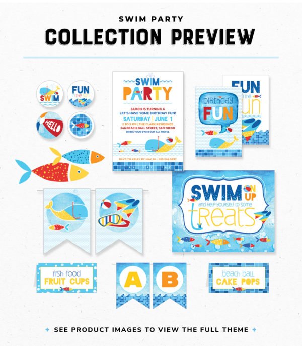 Swim Birthday Party Collection - Hostess with the Mostess®
