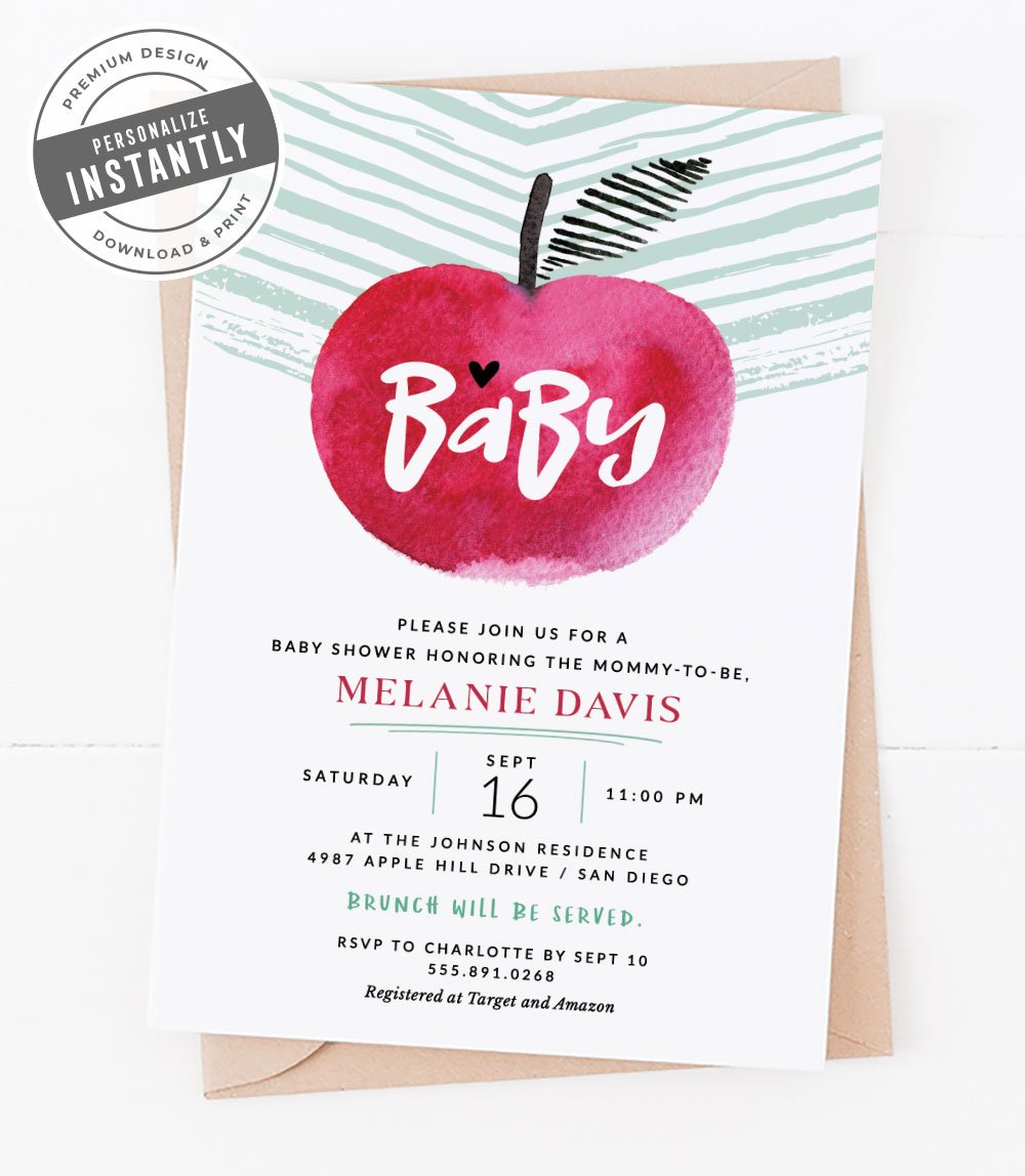 Apple of My Eye Baby Shower Invitation - Hostess with the Mostess®