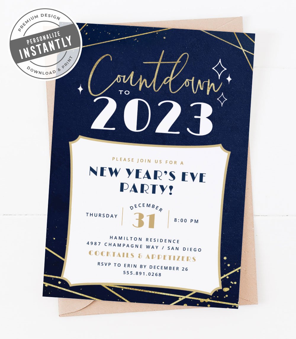 Countdown New Year's Party invitation - Hostess with the Mostess®