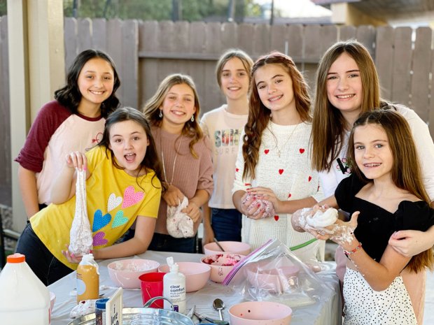 A Valentine’s Day Party Slime Station // Hostess with the Mostess®