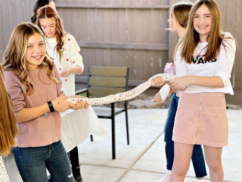 A Valentine’s Day Party Slime Station // Hostess with the Mostess®