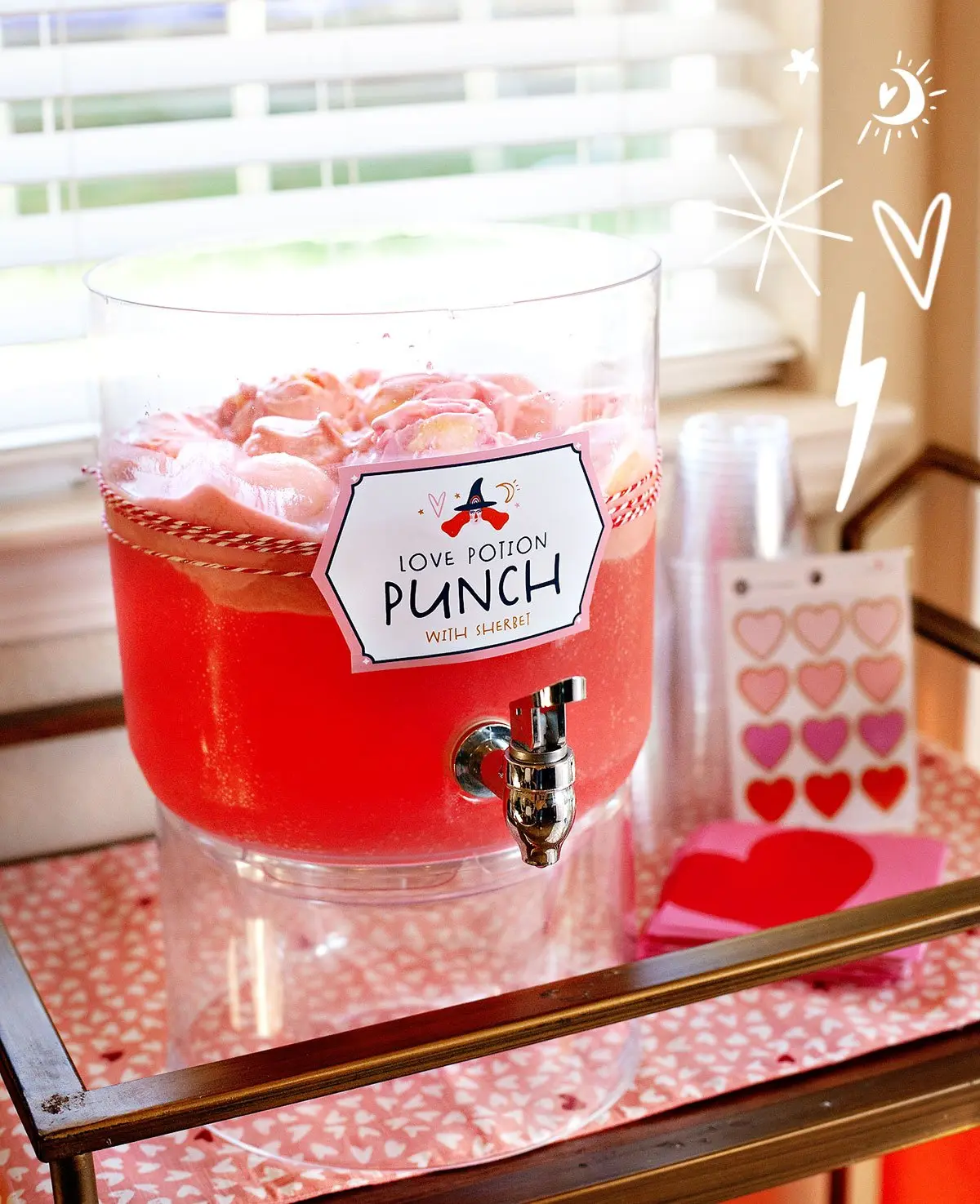 Wedding shower punch with sherbet | Beachweddingtips.com