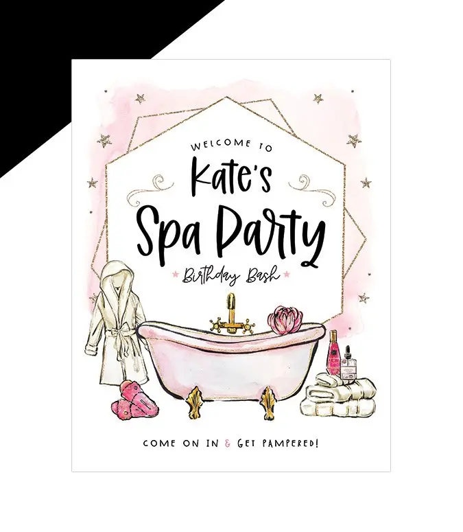Spa Party Signs Printable Spa Signs Printable Studio