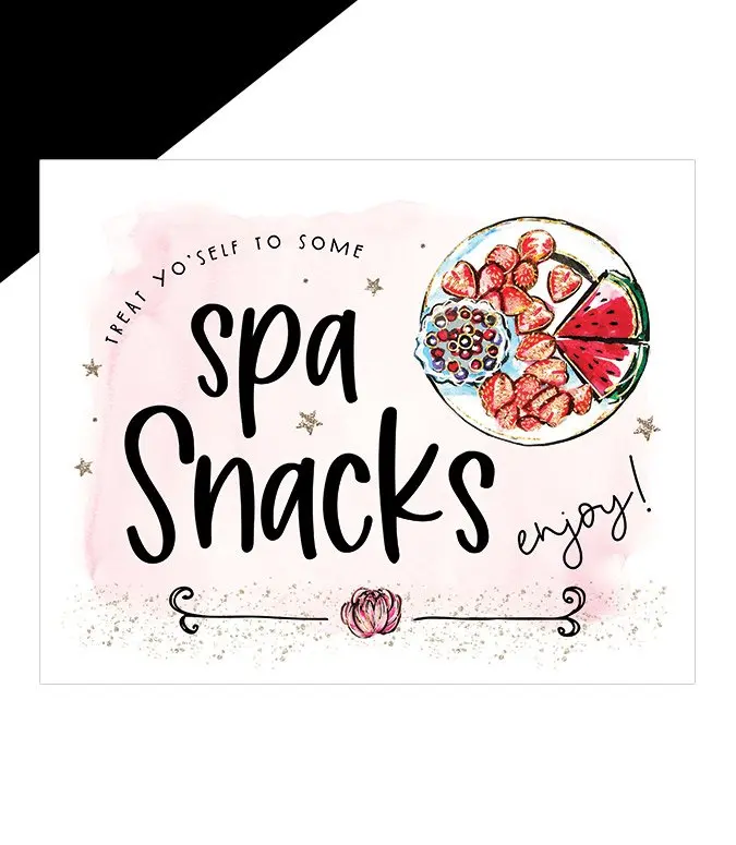 Spa Party Signs Printable Spa Signs Printable Studio