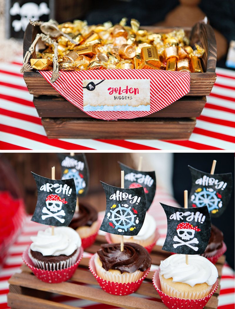 A Modern Pirate Party Dessert Table // Hostess with the Mostess®