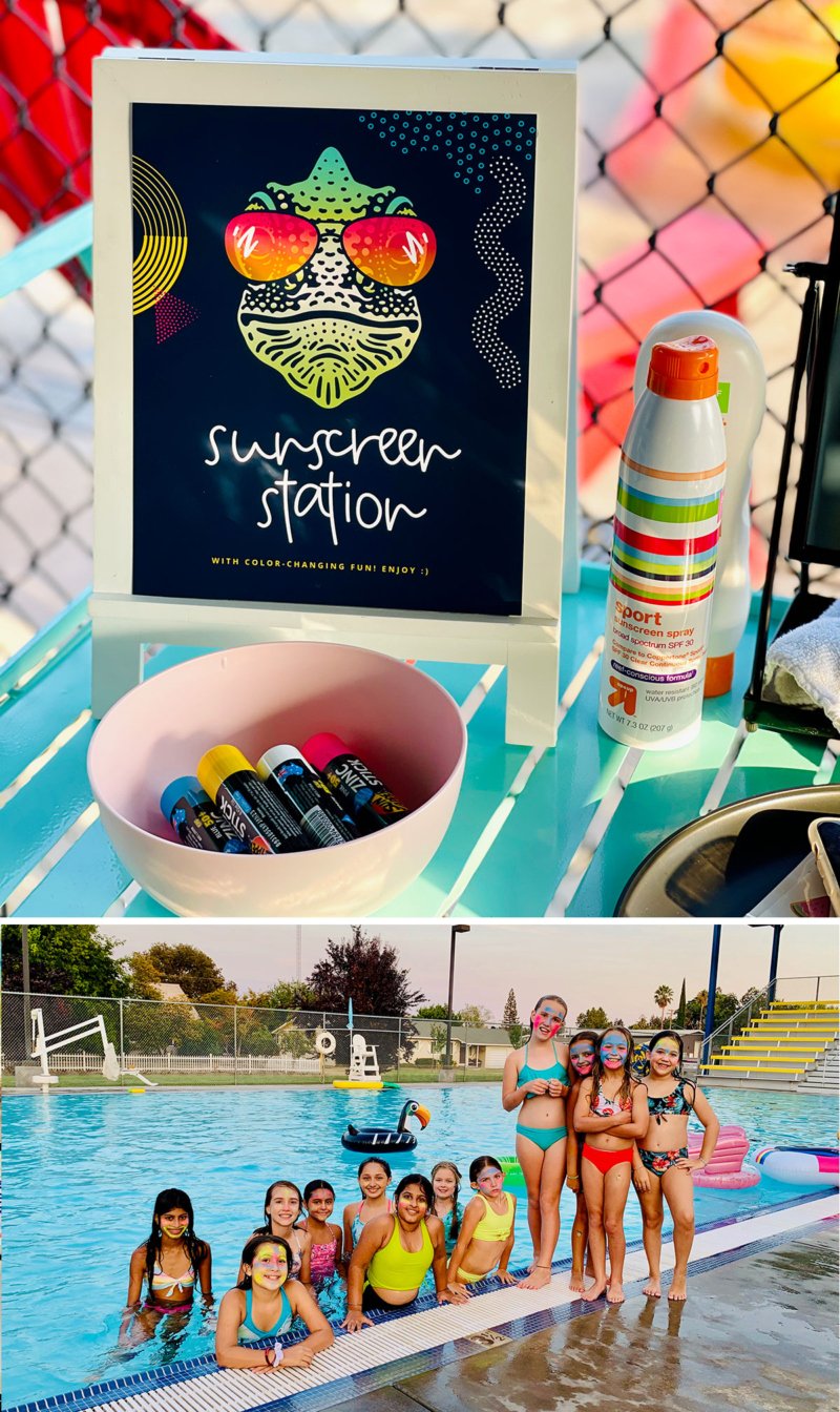 Summer Vibes Pool Party + Colored Sunscreen Station // Hostess with the ...
