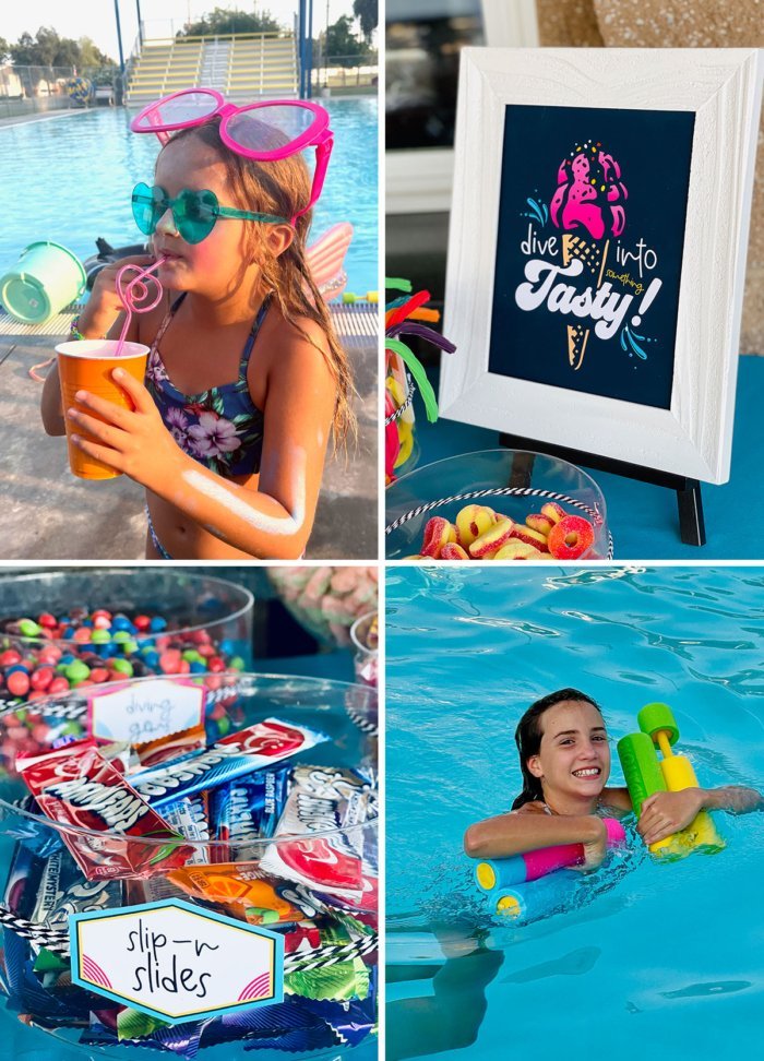 Summer Vibes Pool Party + Colored Sunscreen Station // Hostess with the ...