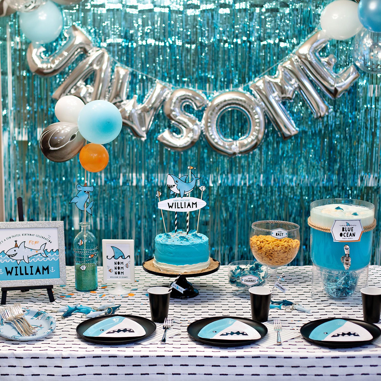 7 Fun & Modern Shark Party Ideas // Hostess with the Mostess®